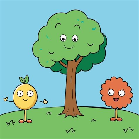 Premium Vector A Tree With A Tree In The Middle Of It