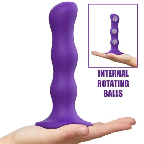 Strap On Me Medium Geisha Dildo With Balls Purple Sex Toys And Adult