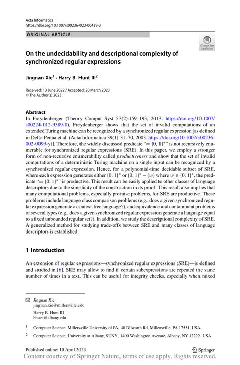 pdf on the undecidability and descriptional complexity of