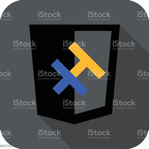 Vector Web Development Shield Sign H Letter For Programming Stock