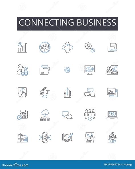 Bonding Enterprises Line Icons Collection Connection Trust Relationship Unity Teamwork