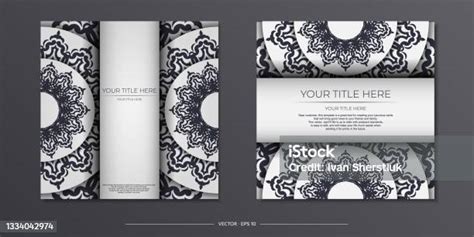 추상 장식 빈티지 라이트 컬러 엽서 준비 만다라 패턴이 있는 인쇄 가능한 초대 카드를 디자인하기 위한 템플릿입니다 광고에 대한 스톡 벡터 아트 및 기타 이미지 Istock