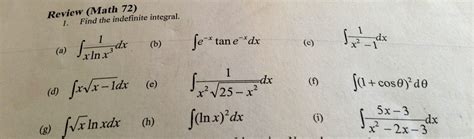 Solved Find The Indefinite Integral