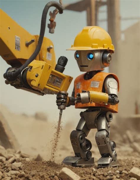 Construction Robot Drilling Stock Image Image Of Heavy Duty 312252539
