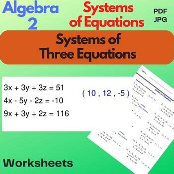Systems Of Three Equations Algebra 2 Systems Of Equations And Inequalities