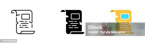 교육 세트 아이콘입니다 스크롤 그림 사각형 책 교과서 온라인 학습 거리 원격 작업 팀 수업 코스 통계 선에 있는 벡터 아이콘 흰색 배경에 검은색과 화려한 스타일 가리기에