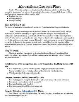 4th Grade Computer Science Algorithms By TechWise Academy TPT