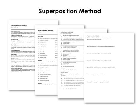 Superposition Method Teaching Resources