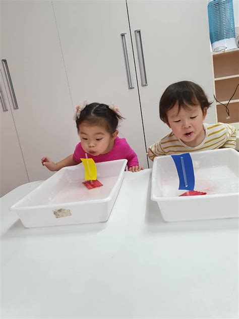 이화유치원 바람과 공기 소리에 대해 배우고 실험과 재미있는 게임 및 미술활동