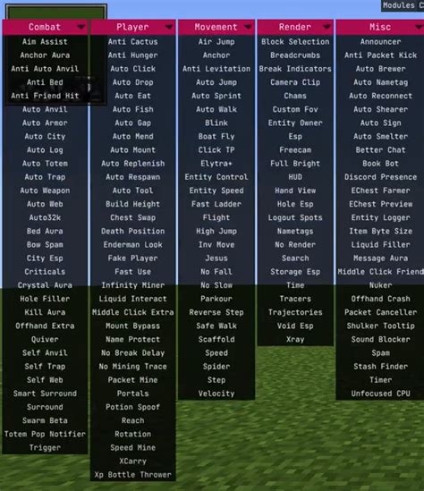 Чит Meteor Client — управляет всем Читы для Minecraft Mcbase