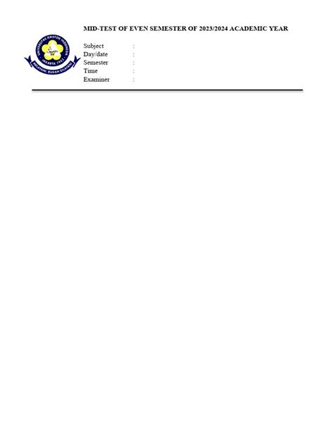 Template Soal Uts Pdf