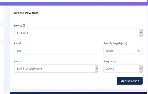 accelerometer update sample rate edge impulse