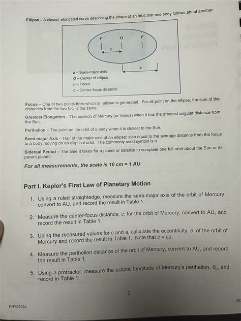 Questions For An Elliptical Orbit The Following Chegg