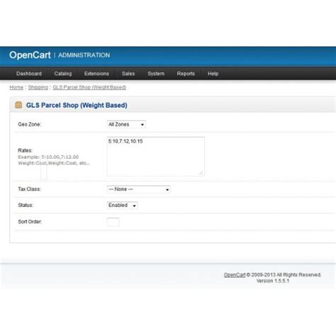 OpenCart GLS Denmark Parcel Shop Shipping Weight Based By Zipcode