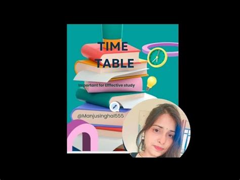 Most Effective TIME Table for students 📚 🔥|DAILY ROUTINE OF TOPPERs| @Manjusinghal555 - YouTube