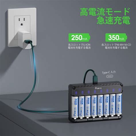 Powxs 電池充電器セットをレビュー！ニッケル水素電池とリチウム電池を同時充電できる｜いちもくサン