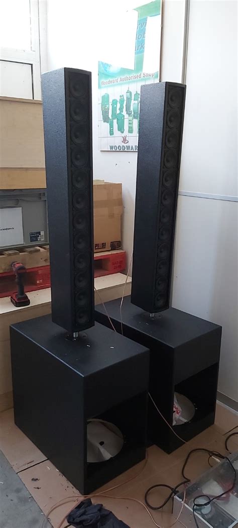 My Compact Party Setup Active Tham12 And 4 Fullrange Line Array Diyaudio