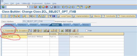Sap Tech Global Class Passing Parameters Select Options And