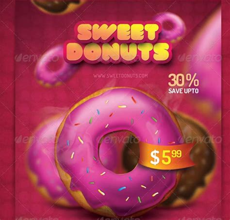 17 Donut Flyer Templates Free Psd Ai Word Indesign Formats