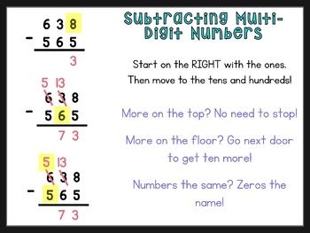 Adding Subtracting Multi Digit Whole Numbers Digital Lesson Activities