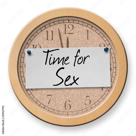 Time for Sex text on clock bulletin board sign ilustração do Stock Adobe Stock