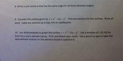 Solved Write A Unit Vector U That Has The Same Angle For All Chegg Com