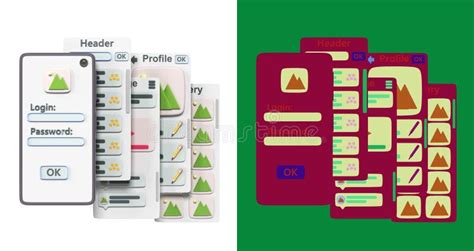 Mobile Application Development Concept Smartphone With Ui Views Around