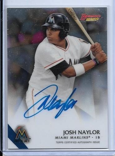 2015 Bowman Best Rookie Josh Naylor Autograph Auto Cleveland Indians Ebay