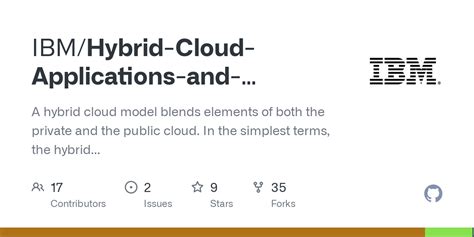 GitHub IBM Hybrid Cloud Applications And Services A Hybrid Cloud Model Blends Elements Of