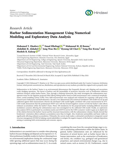 Pdf Harbor Sedimentation Management Using Numerical Modeling And