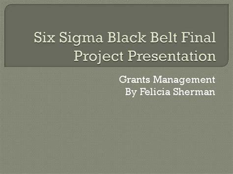 Six Sigma Project Presentation Pdfsimpli