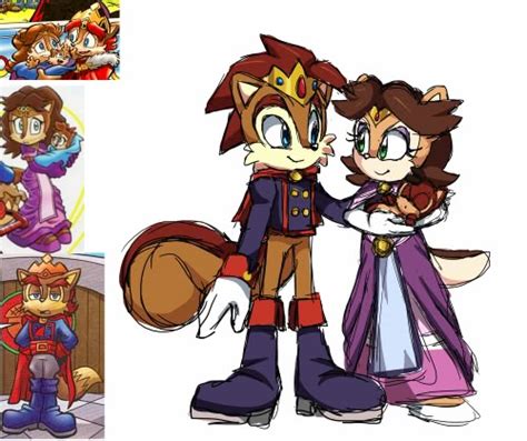 Archie Sonic Redesign Sally Acorn Redesign Queen Sally Acorn Fan Art