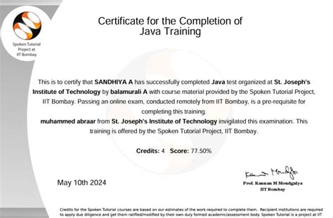 Sandhiya Anandan On Linkedin Java Training Skilldevelopment Iitbombay