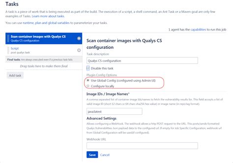 Qualys Container Scanning Connector For Bamboo With Classic Bamboo Plans