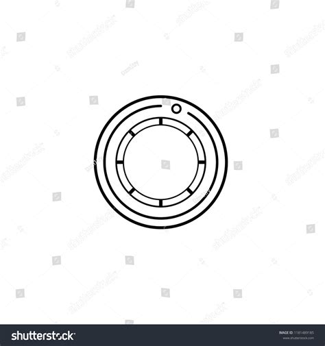 Smoke Alarm Sensor Outline Icon Clipart Stock Vector Royalty Free 1181489185 Shutterstock