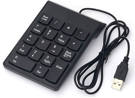 اليكس ستور لوحة مفاتيح رقمية صغيرة رفيعة سلكية بمنفذ Usb 20