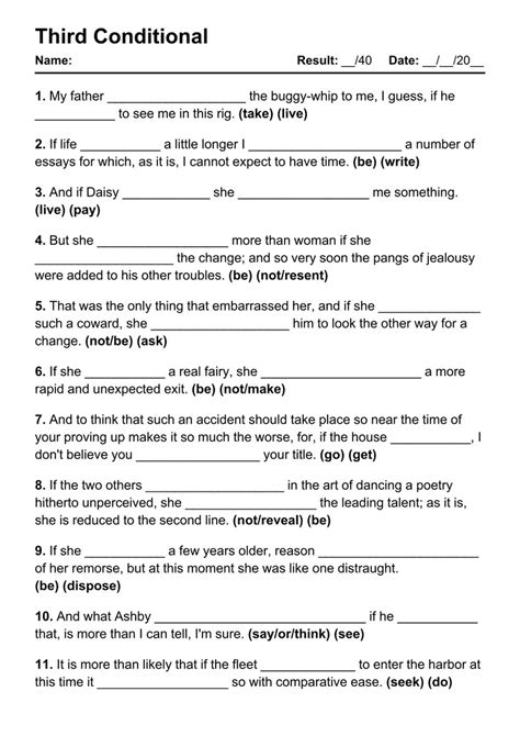 101 Printable Third Conditional PDF Worksheets With Answers Grammarism