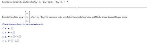 solved describe and compare the solution sets of
