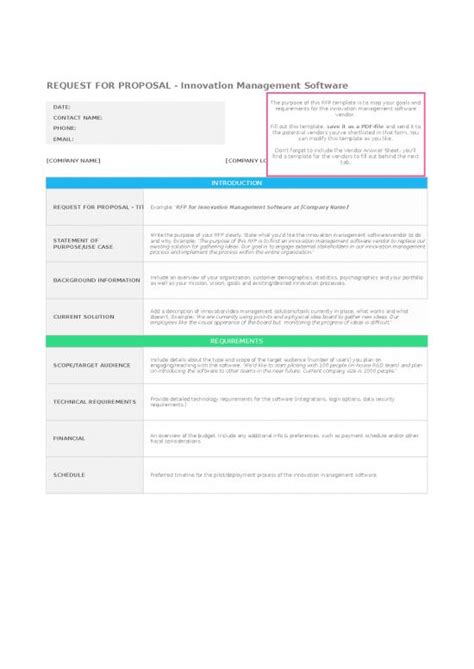 Rfp Scorecard Template Excel