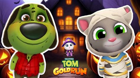 Talking Tom Gold Run Halloween Update Mummy Tom Zombie Ben Witch