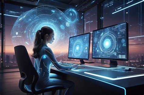 Premium Photo Futuristic Tech Fusion Internet Iot And Digital Innovation