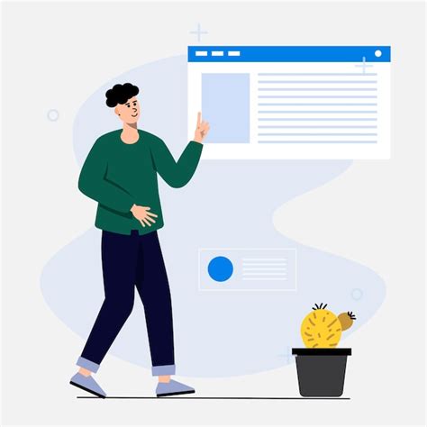 Trabajador De Oficina Plano Con Reunión Para Trabajo Momento Vector
