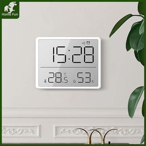 현대적인 간단한 디지털 알람 시계 온도 습도 시간 날짜 디스플레이 다기능 테이블 시계 소형 디지털 벽시계 Aliexpress