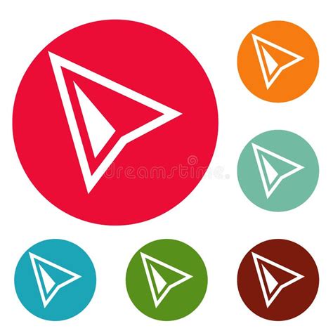Cursor Modern Icons Circle Set Vector Stock Vector Illustration Of