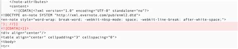 evernote export bug notes can occasionally contain bogus cdata