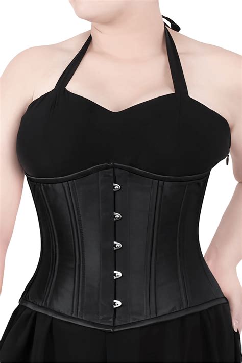 Waist Training Corset With Steel Boning And Back Lacing