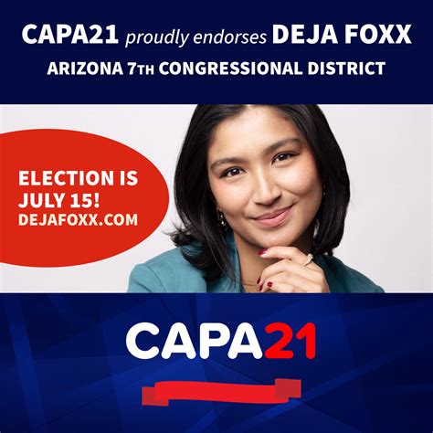 Capa21 Endorses Deja Foxx For Congress Capa21