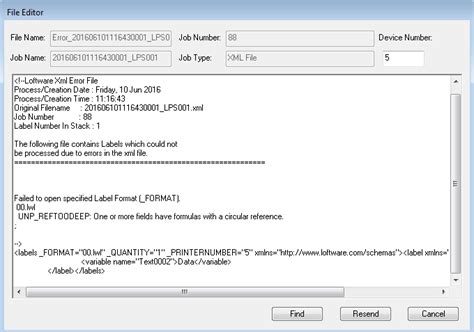 Failed To Open Specified Label Format FORMAT One Or More Fields Have Formulas With A Circular