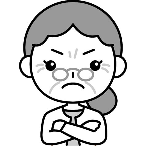 パソコンをするおばあさん（お年寄り・シニア女性）のイラスト かわいい女性の無料イラスト『woman Illust』