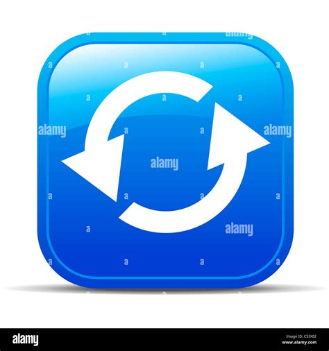 Refresh Recycle Internet Button Icon Stock Photo Alamy